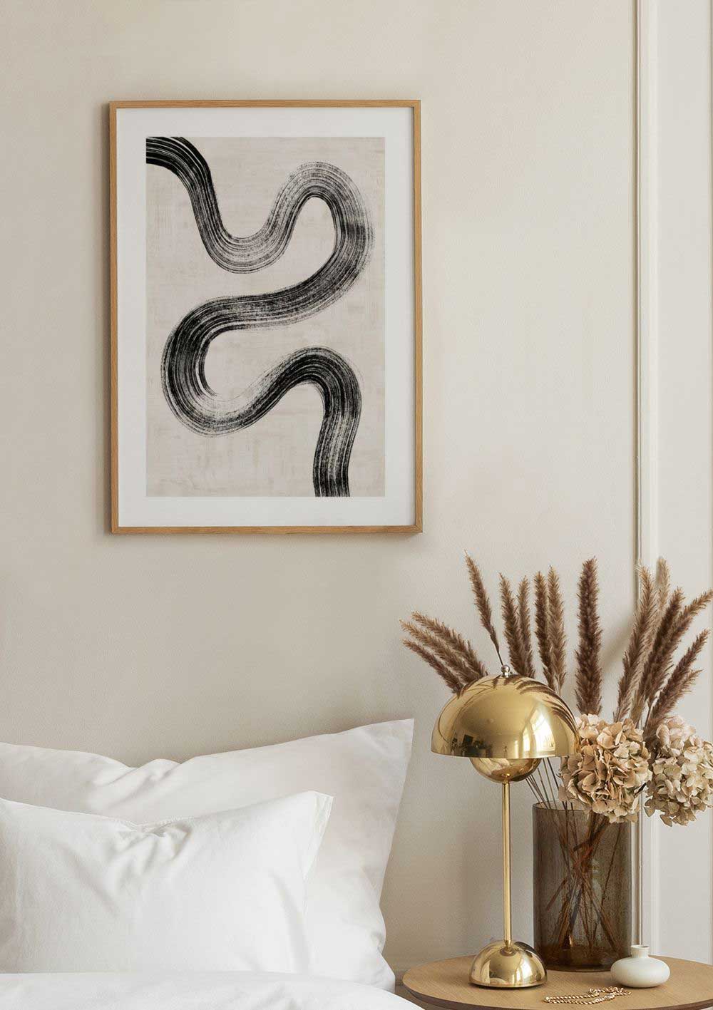 Tranh Ink Brush Stroke No2 - xoxo print