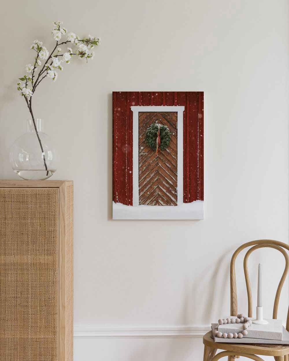 Tranh Snowy Door - xoxo print