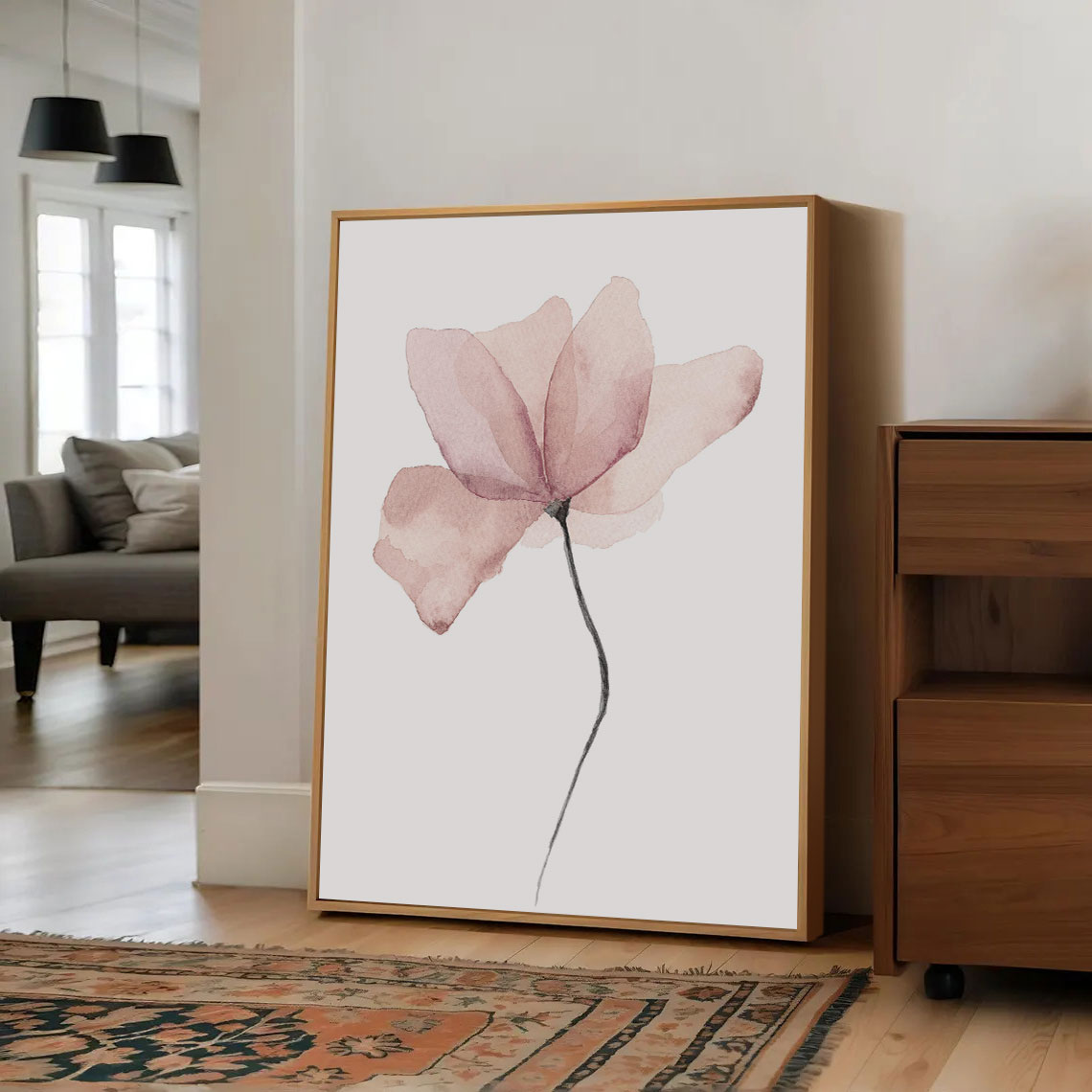 Tranh Watercolour Flower - xoxo print
