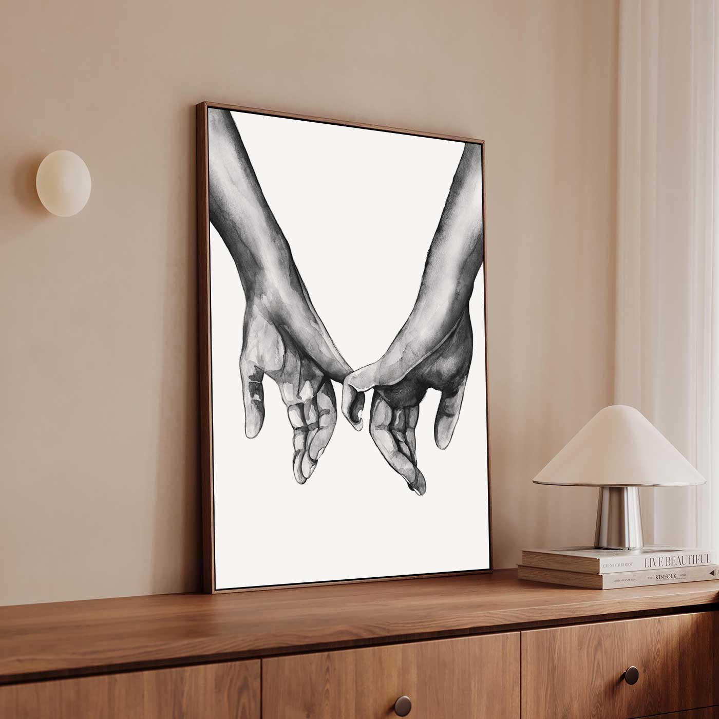 Tranh Watercolour Hands - xoxo print