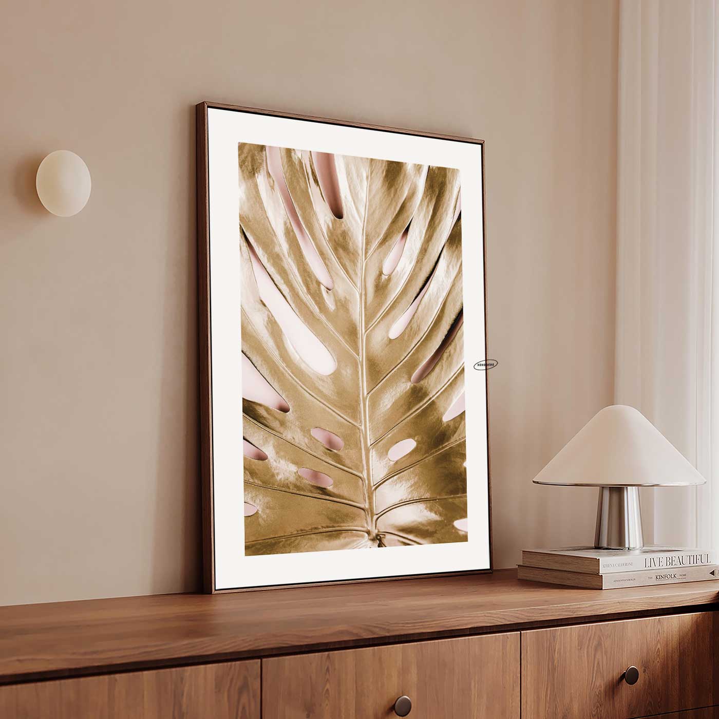 Tranh Gold Leaf No2 - xoxo print