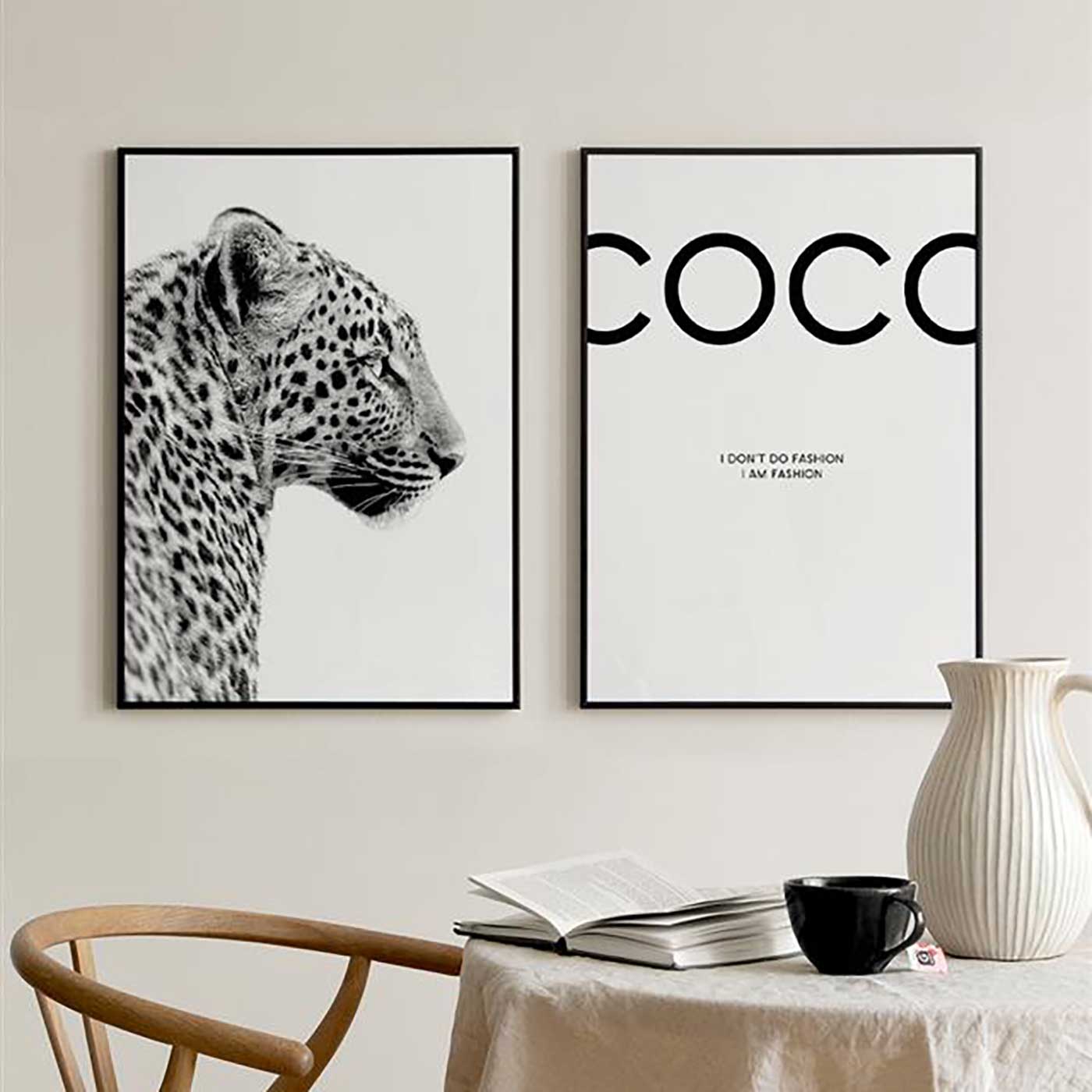 Bộ 2 Tranh Leopard Duo - xoxo print