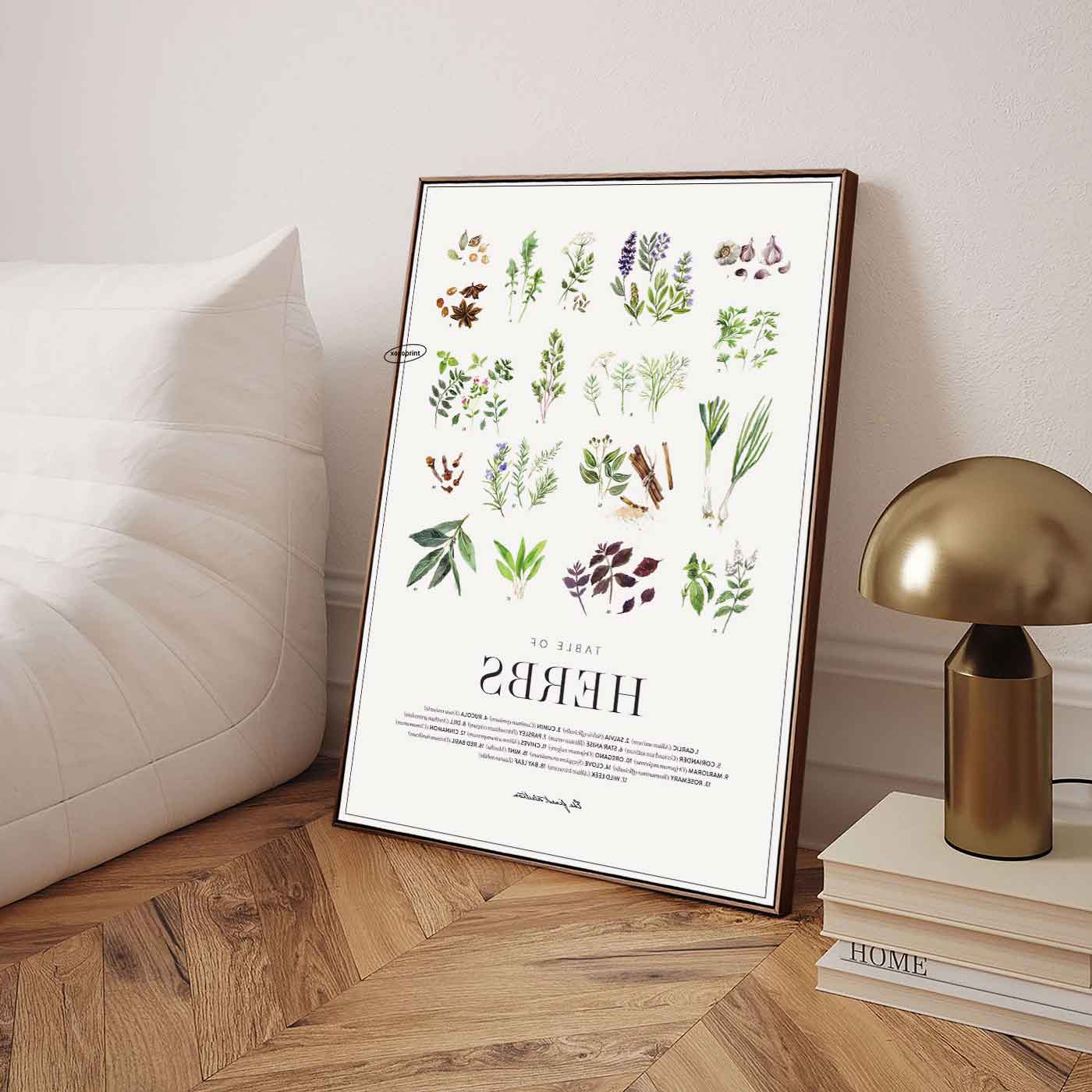 Tranh Herbs - xoxo print